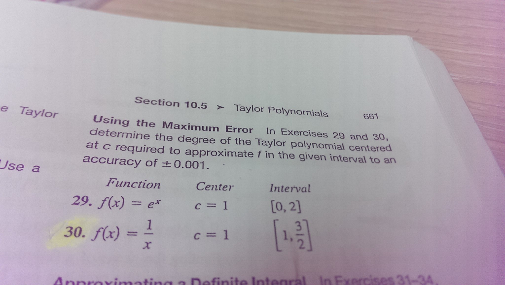 Solved Using the Maximum Error In Exercises and 30 determine | Chegg.com