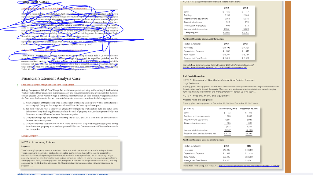 Kellogg Company and Kraft Food Group, Inc. are two | Chegg.com