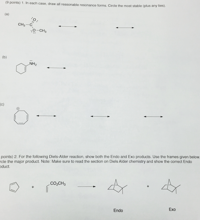 Solved In each case, draw all reasonable resonance forms. | Chegg.com