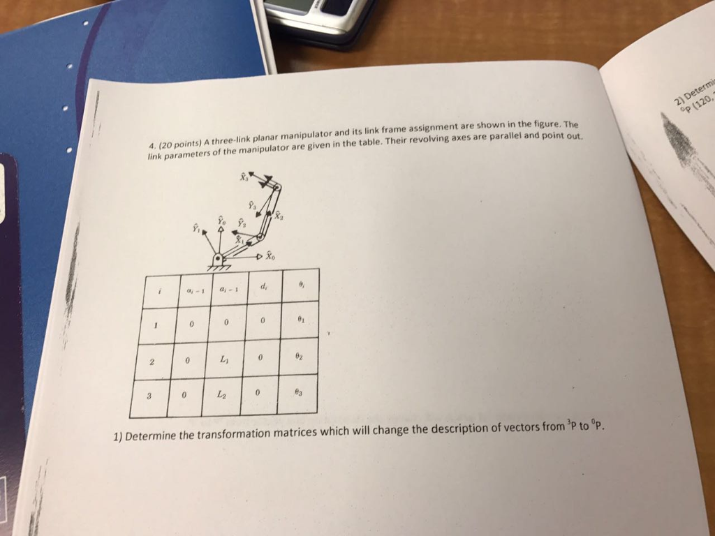 Solved 0e 4. (20 points) A three-link planar manipulator and | Chegg.com