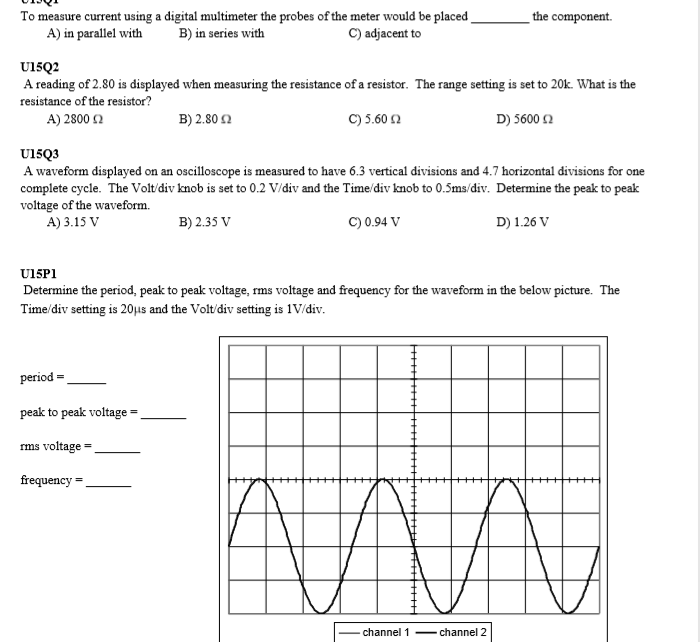 Solved To measure current using a digital multimeter the | Chegg.com