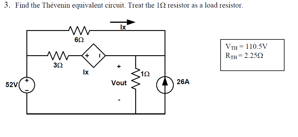 Solved Find the Th venin equivalent circuit. Treat the 1Ohm | Chegg.com