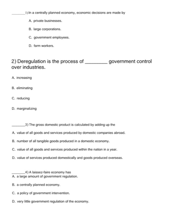 Solved In a centrally planned economy, economic decisions | Chegg.com