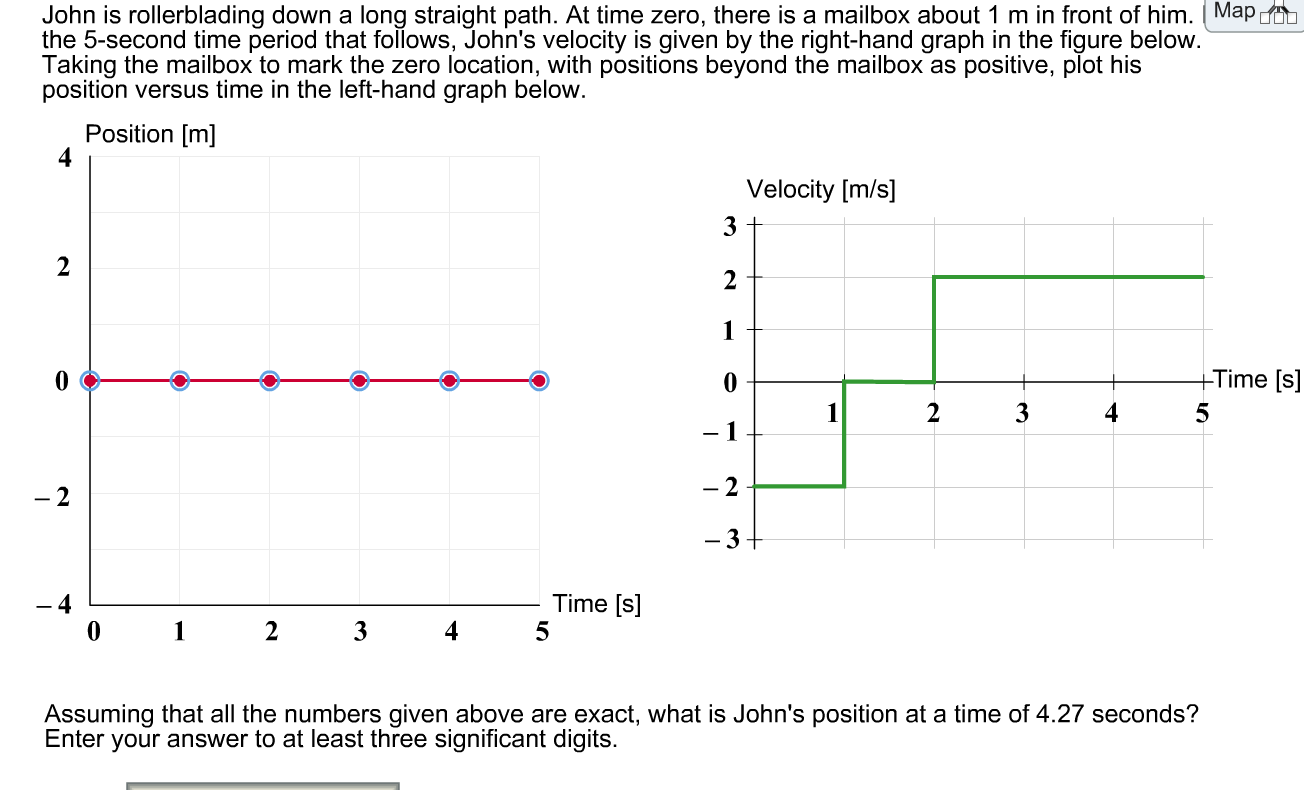 Solved John is rollerblading down a long straight path. At | Chegg.com
