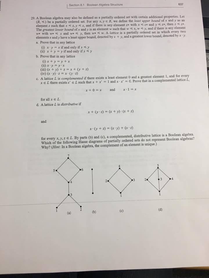 A Boolean Algebra May Also Be Defined As A Partially