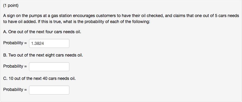 Solved A sign on the pumps at a gas station encourages | Chegg.com