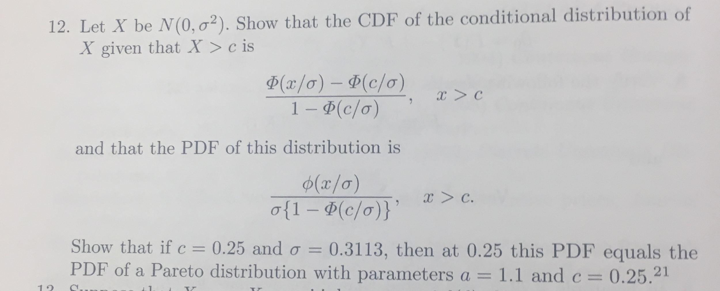 Solved Let X be N (0, sigma^2). Show that the CDF of the | Chegg.com