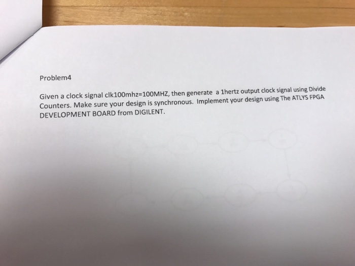 Solved Given a clock signal clk100mhz = 100 MHZ, then | Chegg.com