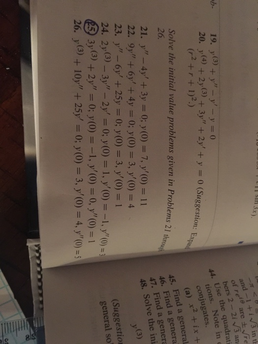 Solved Solve The Initial Value Problems Given In Problems 21 6598