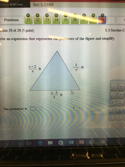 Solved Write an expression that represents the perimeter of | Chegg.com