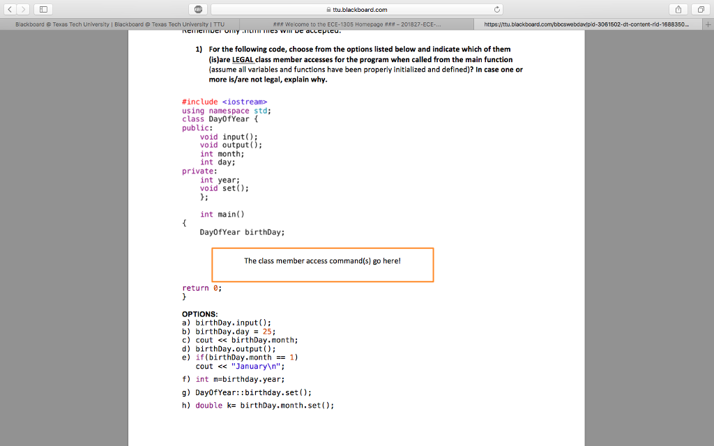 Solved ttu.blackboard.com 山 | BlackboardTexas Tech | Chegg.com