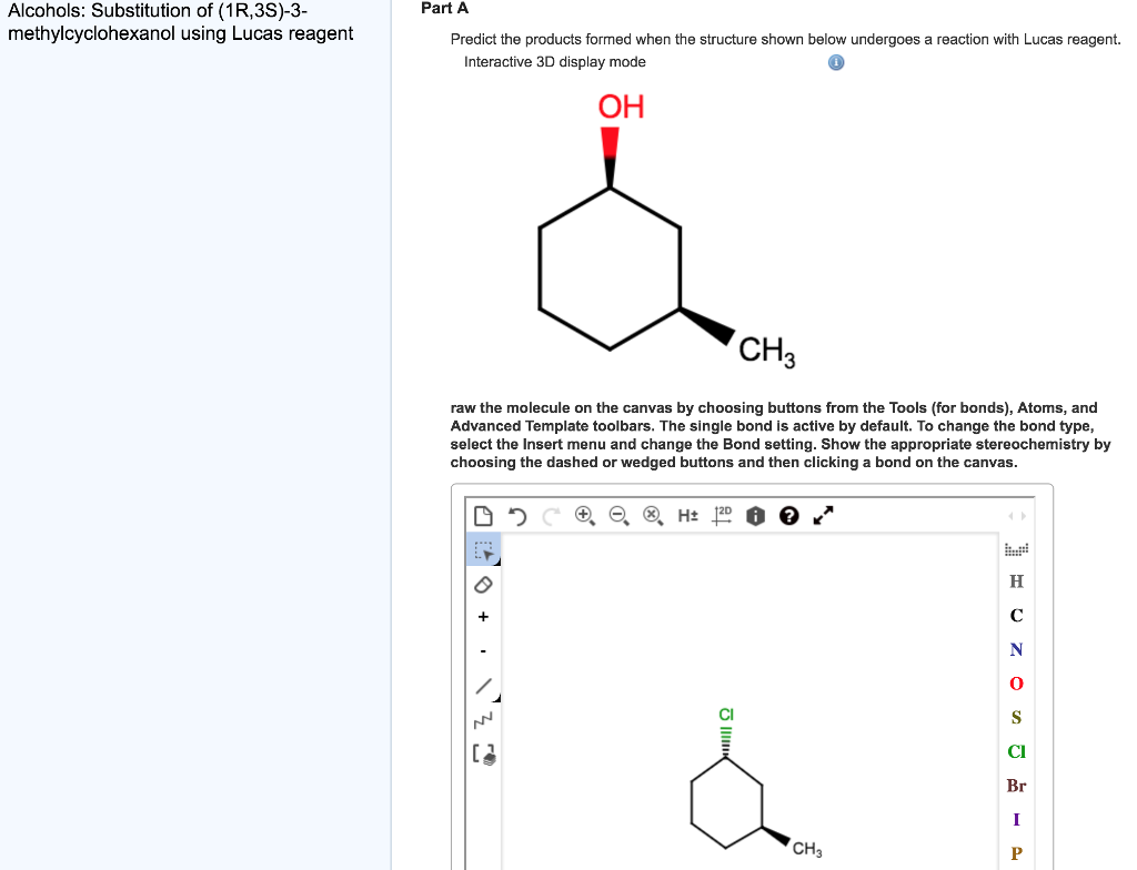 Solved Alcohols: Substitution of (1R,3S)-3- | Chegg.com