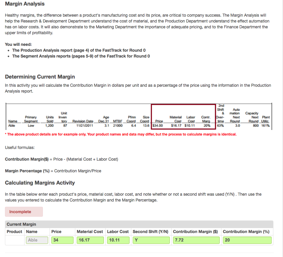 Solved Margin Analysis Healthy margins, the difference | Chegg.com