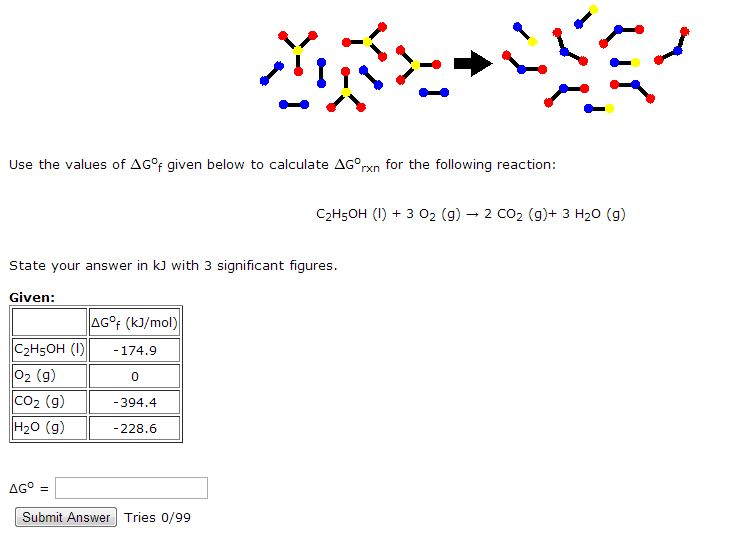 Solved Use the values of delta G degree f given below to | Chegg.com