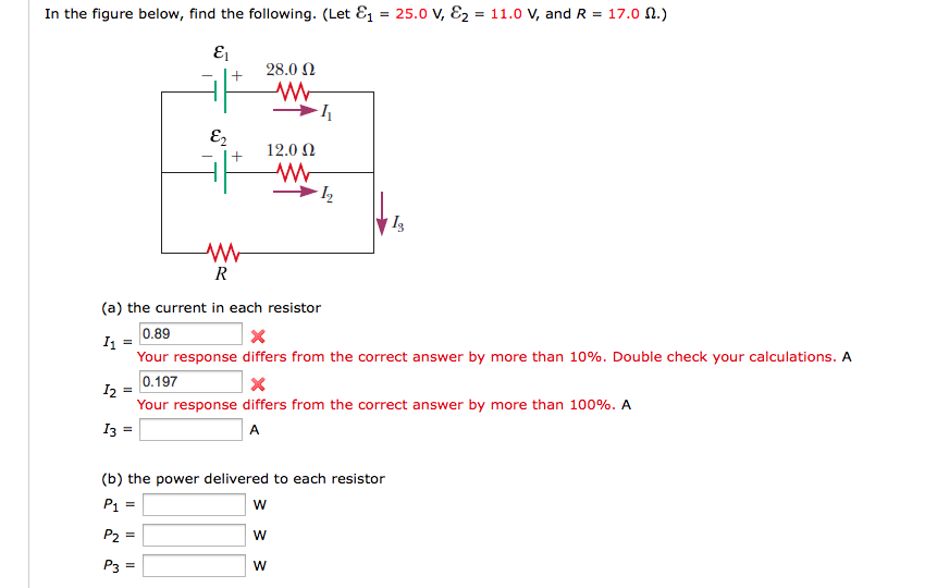 Solved In the figure below, find the following. (Let E1 25.0 | Chegg.com