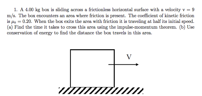 Solved A 4.00 kg box is sliding across a frictionless | Chegg.com