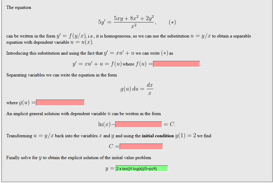 Solved The equation 5y' = 5xy + 8x2 + 2y2/x2 can be | Chegg.com