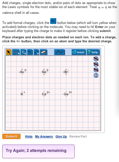 Solved Add charges, single electron dots, and/or pairs of | Chegg.com