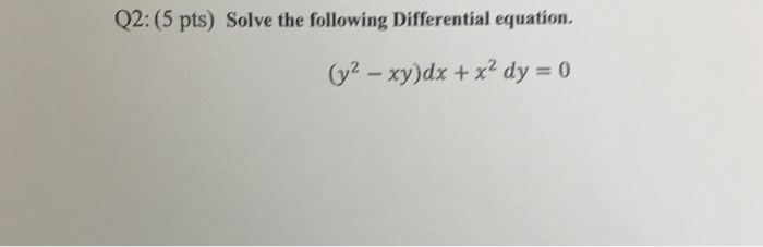 Solved Solve the following Differential equation. (y^2 - | Chegg.com