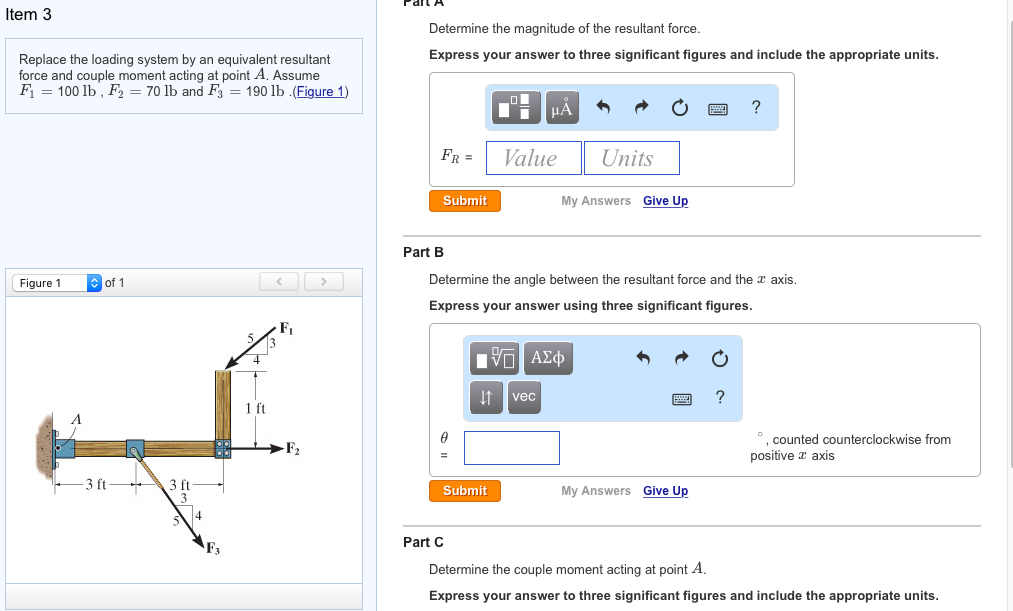 Solved: Replace The Loading System By An Equivalent Result... | Chegg.com