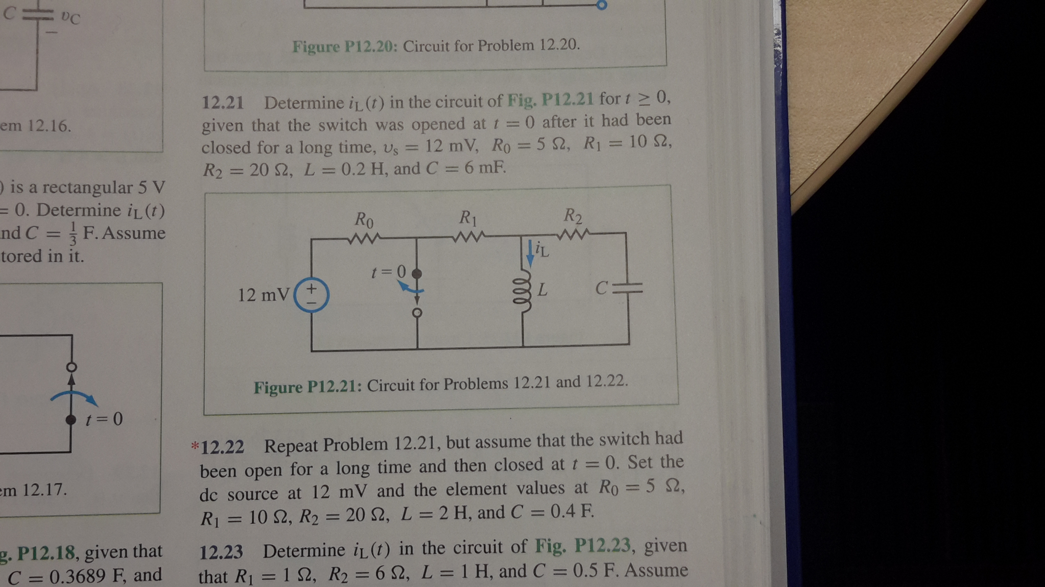 Solved Determine i_L(t) in the circuit of Fig. P12.21 for t | Chegg.com