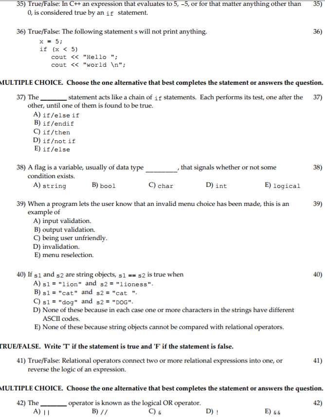 Solved This C++ final review is killing me!! Please help, | Chegg.com