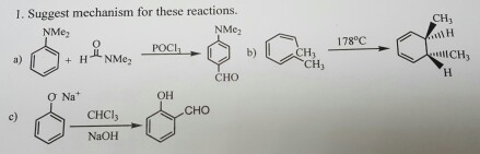 Solved 1. Suggest mechanism for these reactions. NMc2 NMe2 | Chegg.com