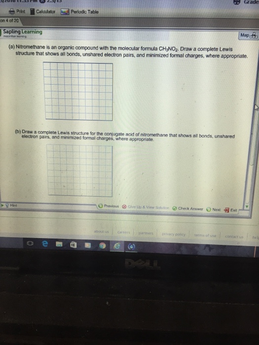 Solved Nitromethane Is An Organic Compound With The 8620