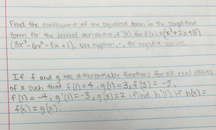 Solved a. Find the coefficient of the squared term in the | Chegg.com