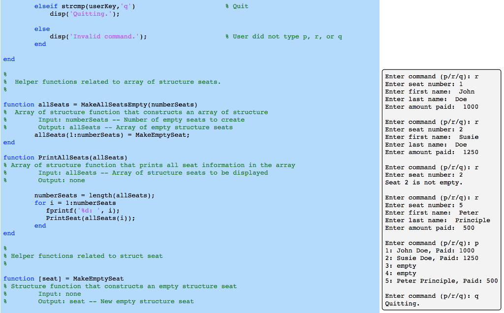 Solved 14.8 Structure example: Seat reservation system A | Chegg.com
