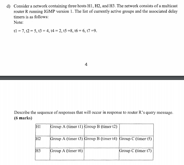 Solved Consider a network containing three hosts H1, H2, and | Chegg.com