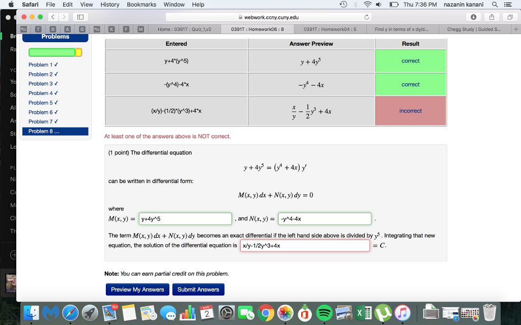 Solved At least one of the answers above is NOT correct. The | Chegg.com