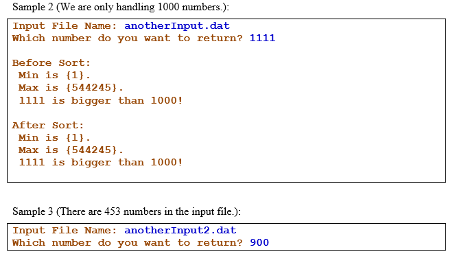 Solved For this homework, you will read 1000 long integer | Chegg.com