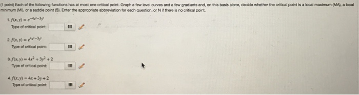 Solved Each of the following functions has at most one | Chegg.com