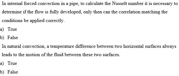 Solved In internal forced convection in a pipe, to calculate | Chegg.com