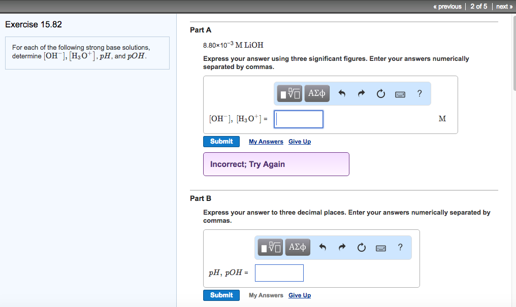 Solved For each of the following strong base solutions, | Chegg.com