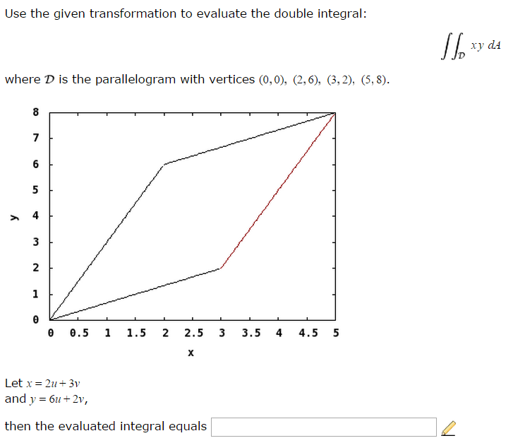 Solved Use the given transformation to evaluate the double | Chegg.com