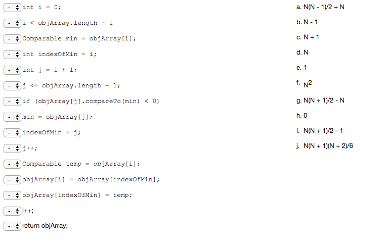 Solved The code for the selection sort algorithm, | Chegg.com