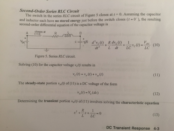 Solved Pre-Lab Procedure C: Series RLC Circuit 1. Figure is | Chegg.com