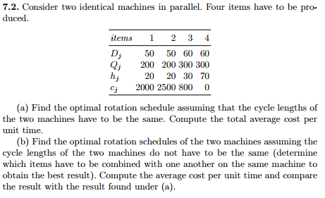 Solved Consider two identical machines in parallel. Four | Chegg.com