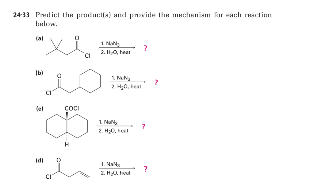 Solved 24-33 Predict the product(s) and provide the | Chegg.com