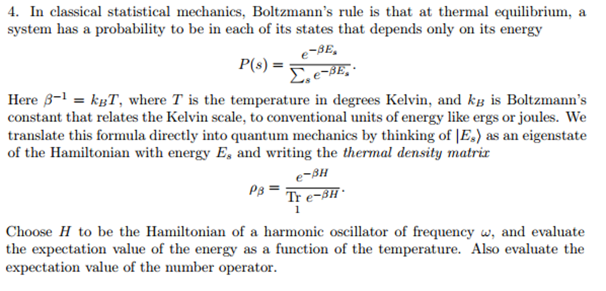 In classical statistical mechanics. Boltzmann's rule | Chegg.com