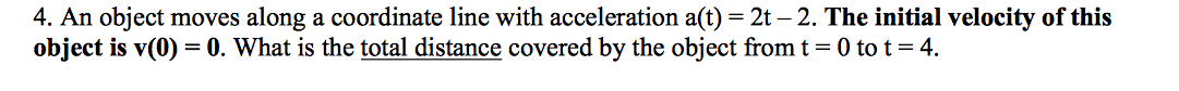 Solved An object moves along a coordinate line with | Chegg.com