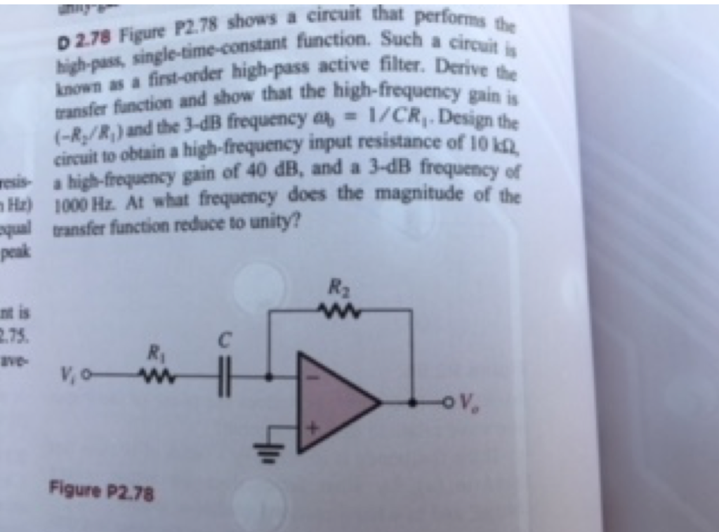 Solved circuit that performs the ng D278 Figure P2.78 shows | Chegg.com