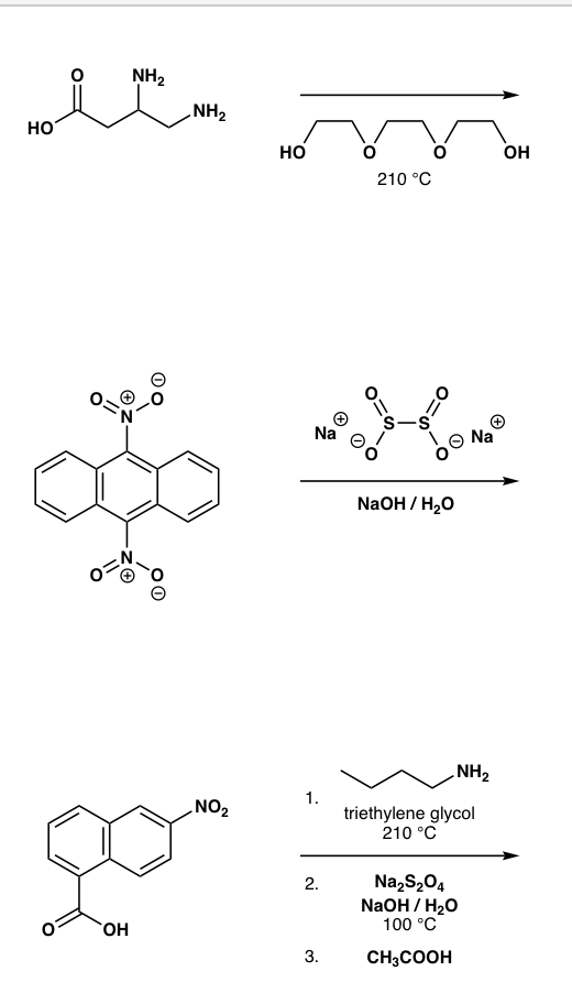 NH2 NH2 HO HO OH 210 °C NaOH H20 NH2 NO2 triethylene | Chegg.com