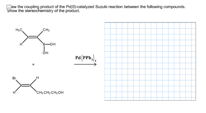 Solved aw the coupling product of the Pd(O)-catalyzed Suzuki | Chegg.com