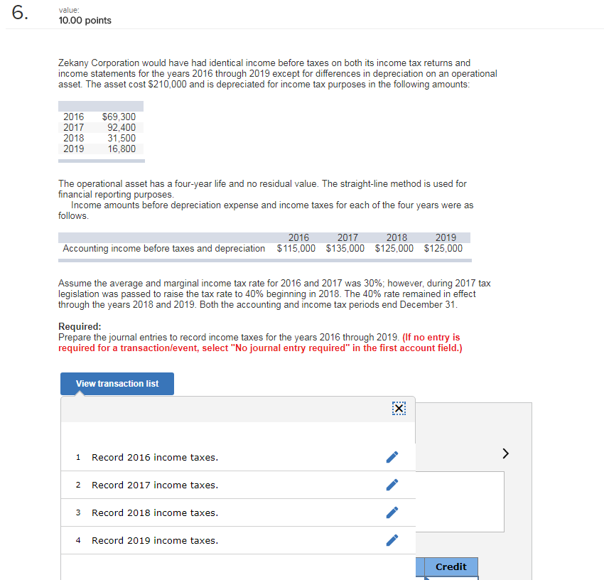 Solved value 0.00 points Zekany Corporation would have had | Chegg.com