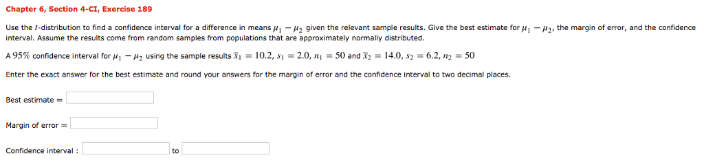 Solved Chapter 6, Section 4-CI, Exercise 189 Use the | Chegg.com