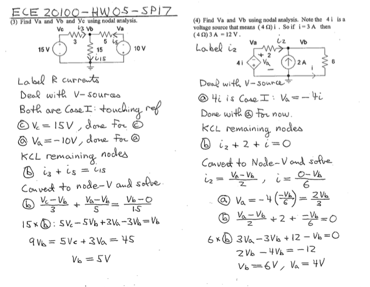 Solved (2) Find Va and Vb using nodal analysis. This is an | Chegg.com