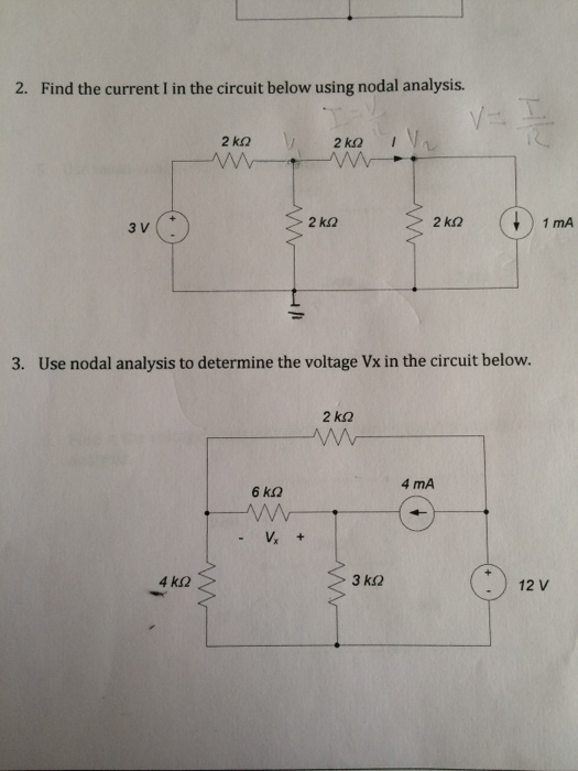 Solved solve using nodal analysis with linear equations to | Chegg.com Solved solve using nodal analysis with linear equations to | Chegg.com